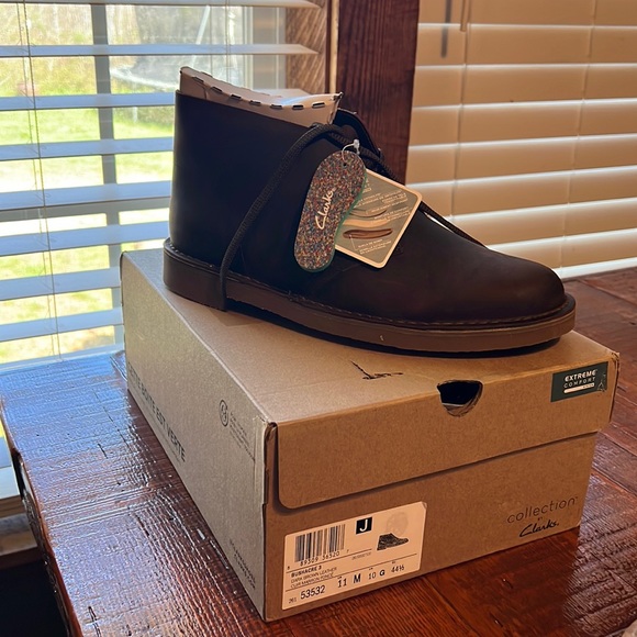 Clarks | Shoes | Clarks Mens Bushacre 3 Dark Brown Leather Chukka Boots ...